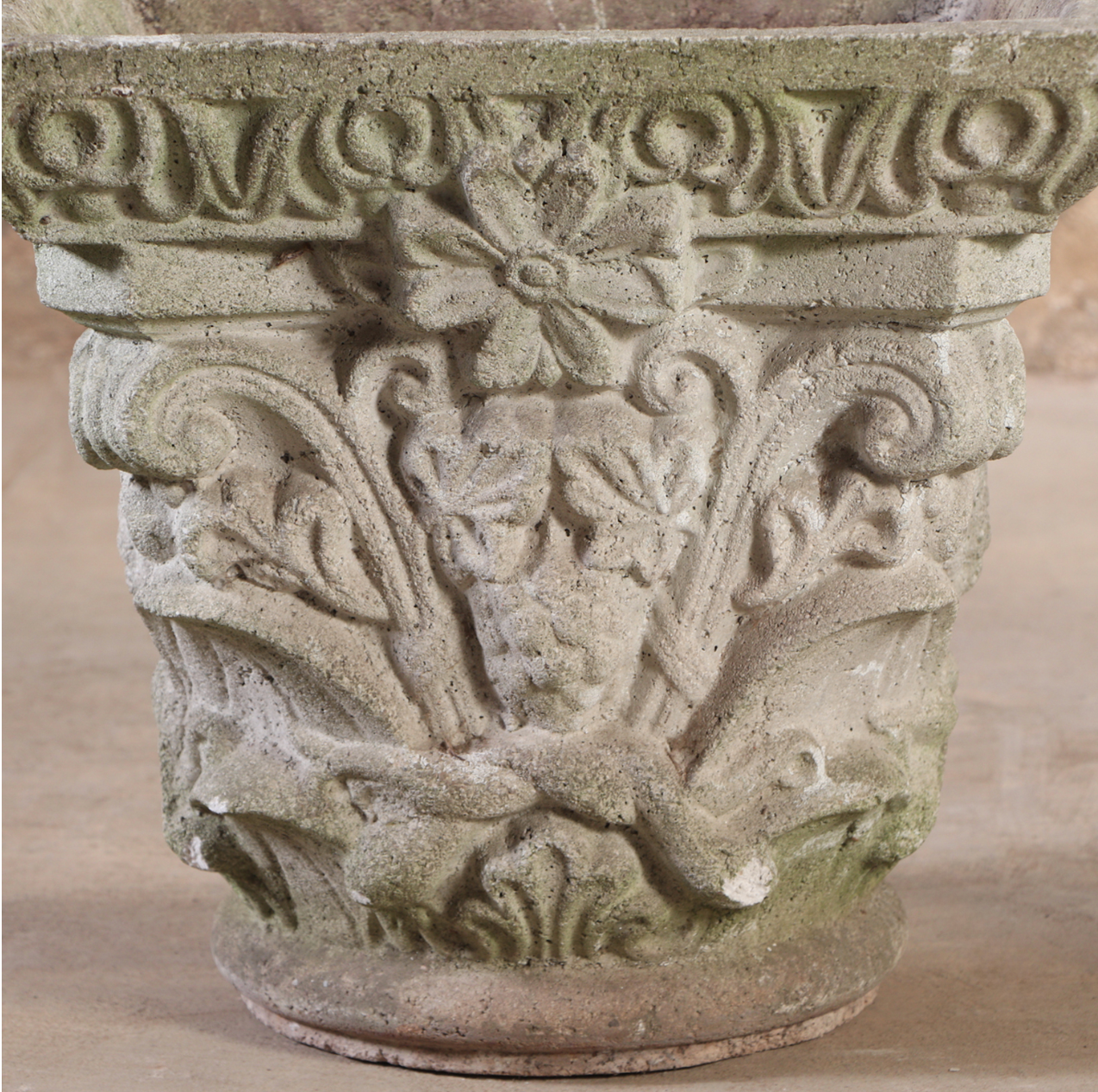 Cast Stone Planters Styled as Architectural Capitals - Pair | Delaware ...