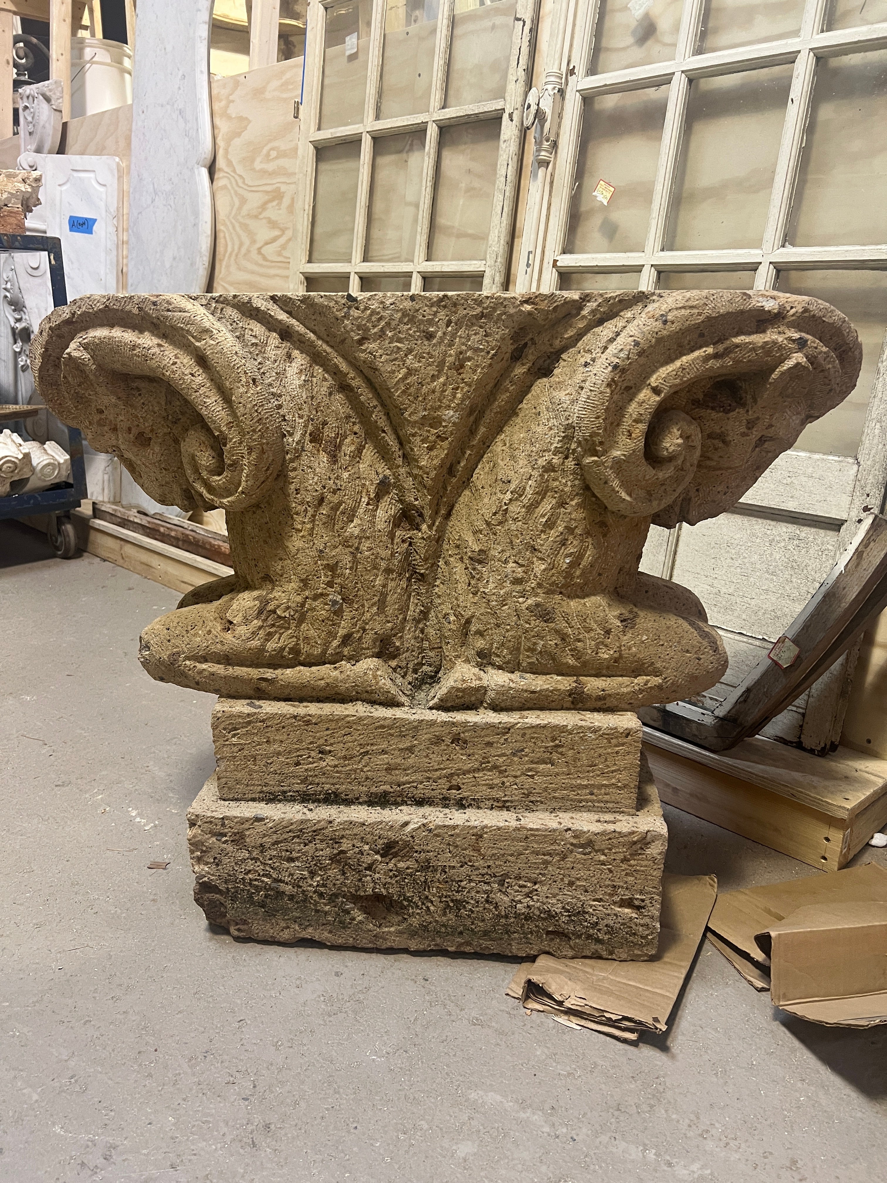 Cast Stone Ram's Head Garden Statue | Delaware Valley House Parts