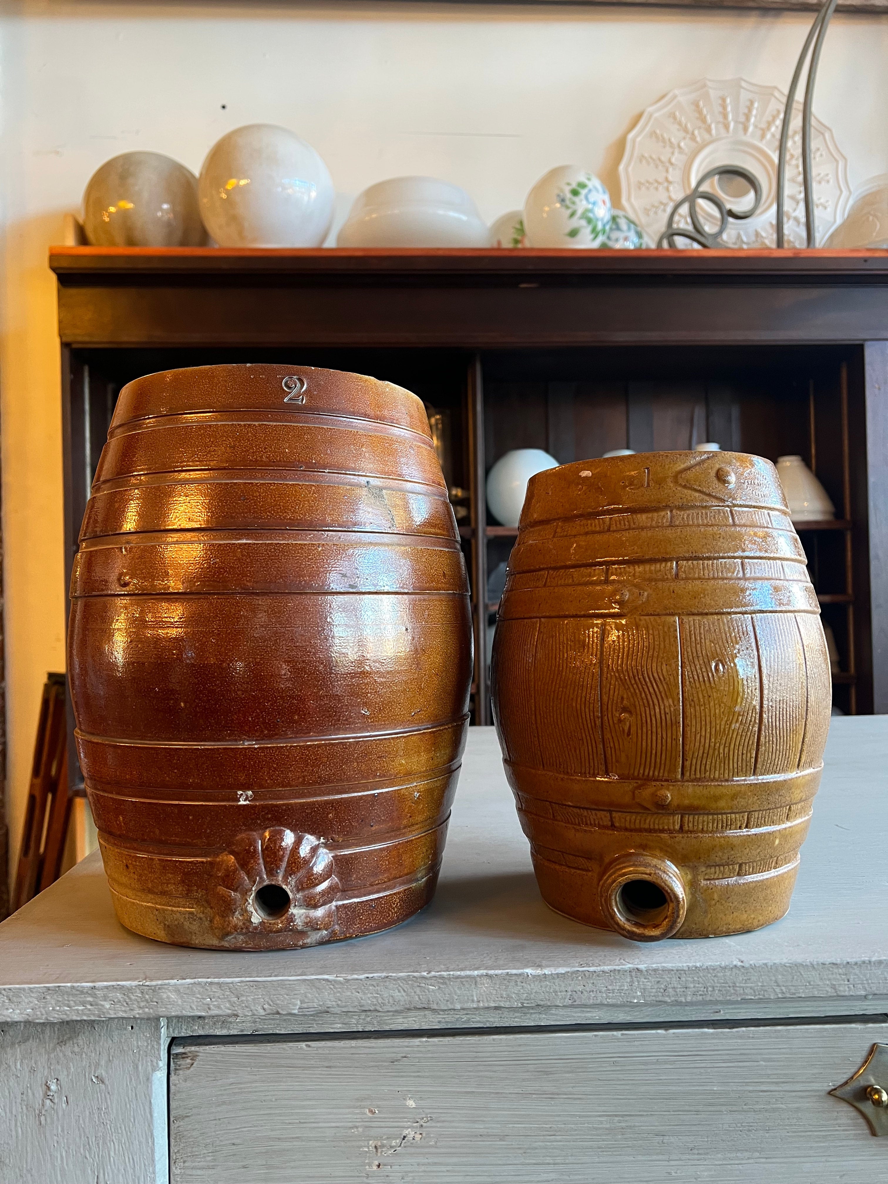 English Ceramic Spirit Barrels - Antiques - Hudson Valley House Parts ...