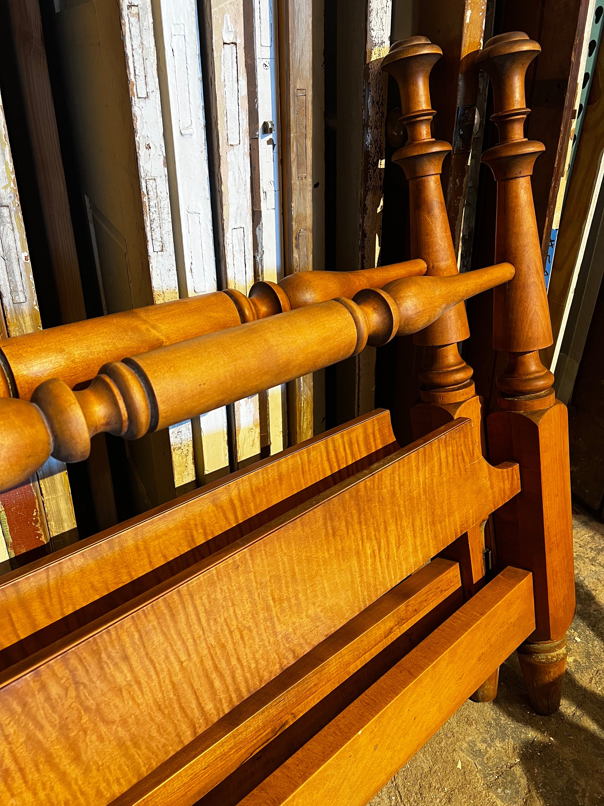 Tiger Maple Twin Bed